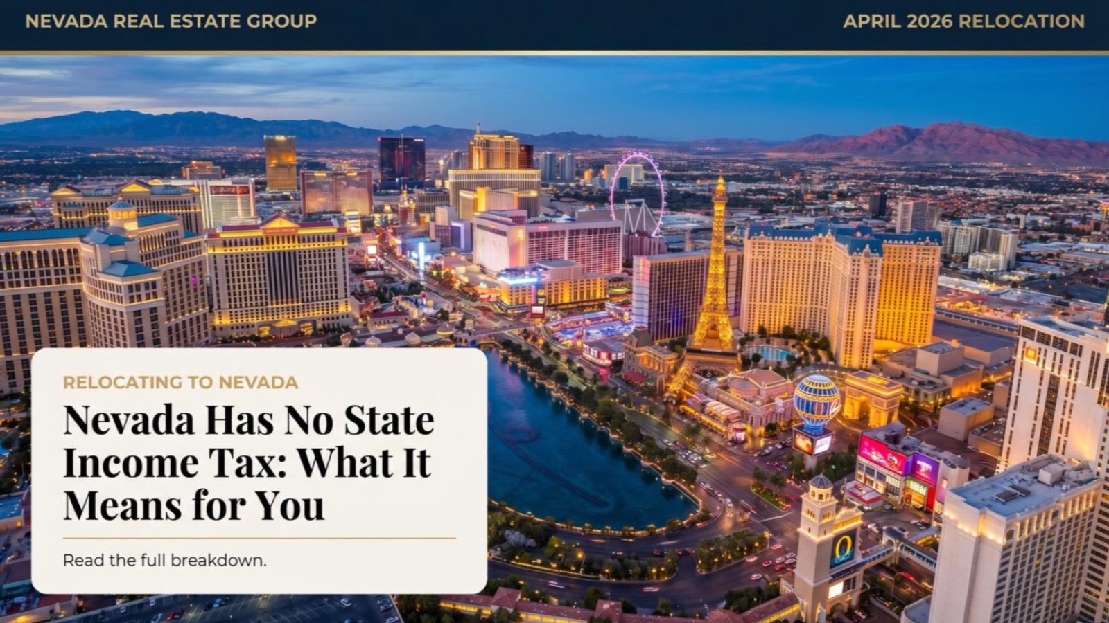 Nevada No State Income Tax Relocation Guide 2026